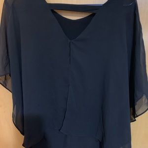 Adele & May | Tops | Adele May Fly Away Drape Semi Sheer Top Shirt ...